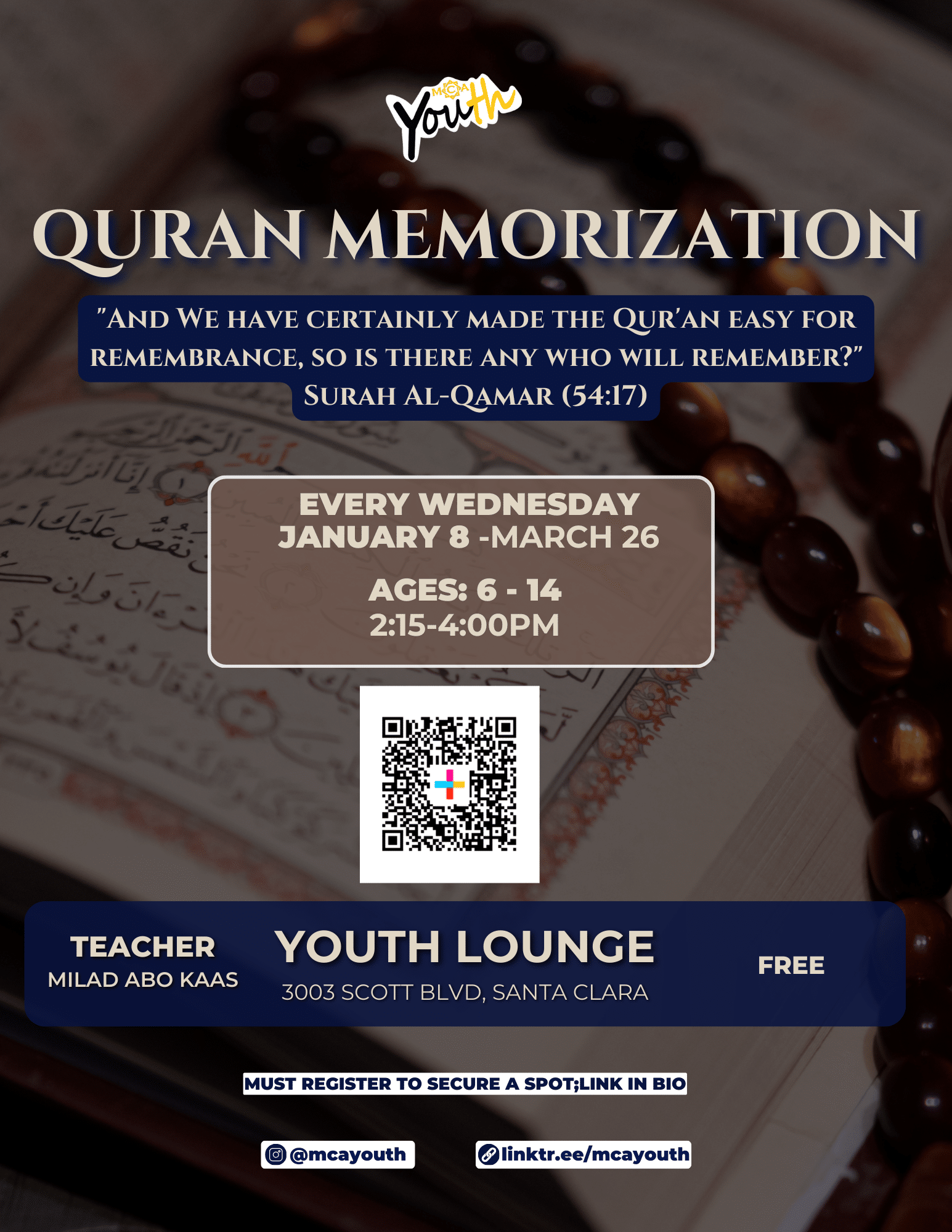 MCA Youth Quran Memorization | Muslim Community Association
